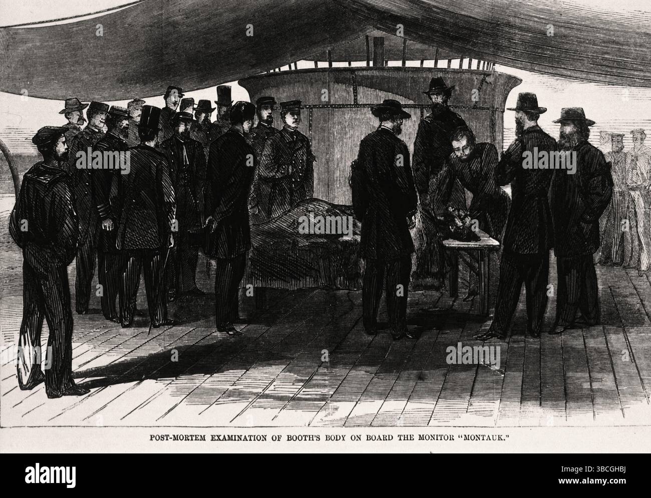 John Wilkes Booth Post-Mortem Examination of Booth's Body On Board The ...