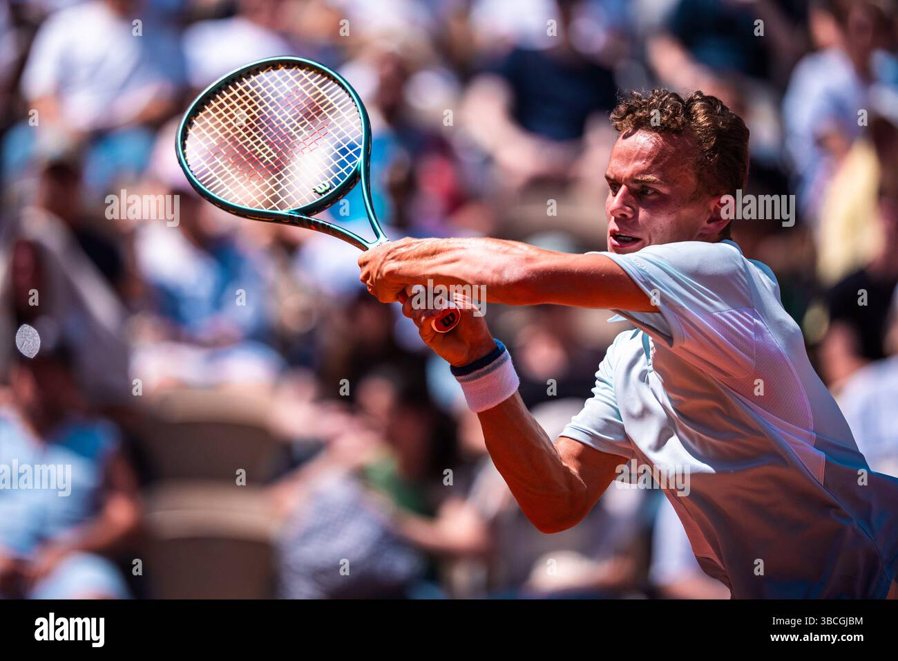 Luca VAN ASSCHE of France during the qualifying of the Roland-Garros ...