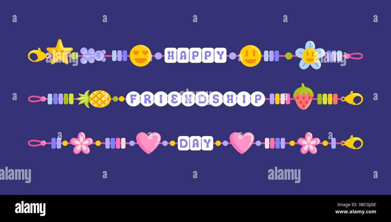 This cheerful vector illustration celebrates Friendship Day with ...
