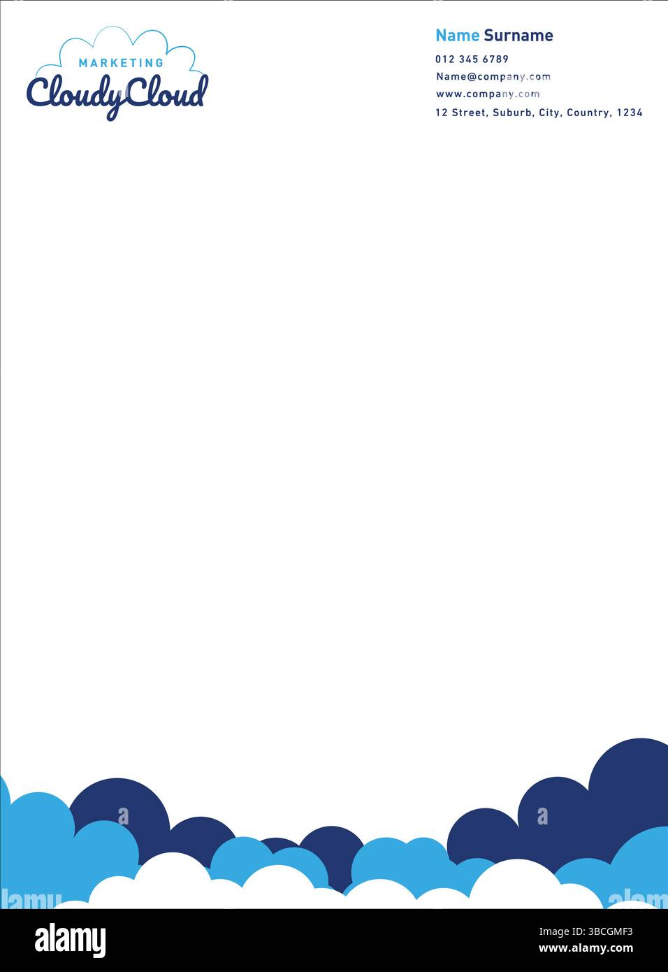 Cloud Letterhead Frame Logo Template Sky Aeroplane Air Travel Pilot ...