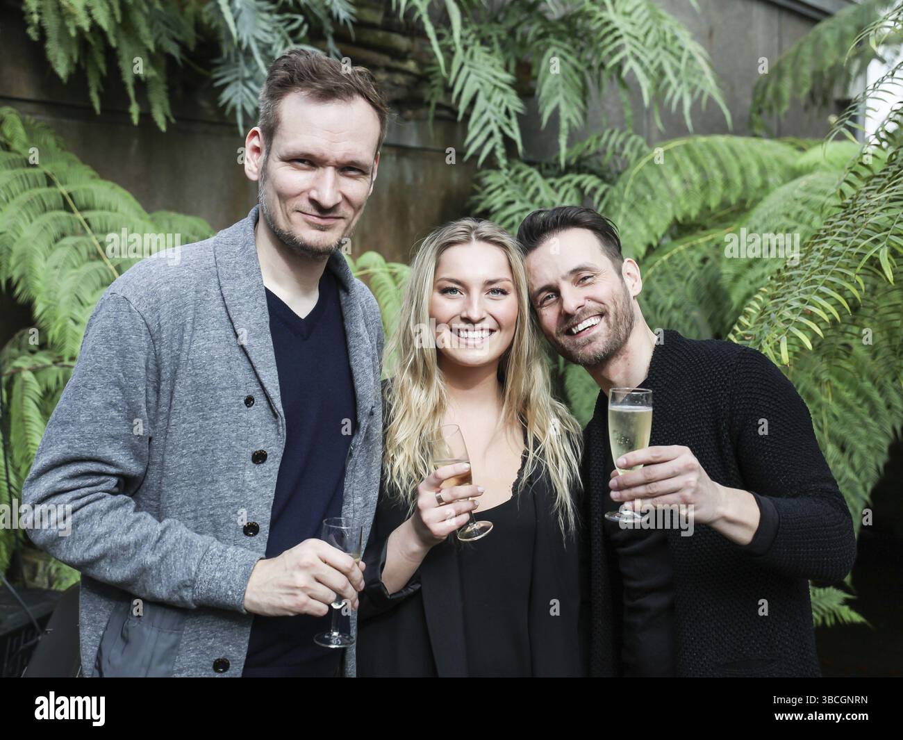 Duo Fahrenhaidt with singer Amanda Pedersen performing on 03.03.15 ...
