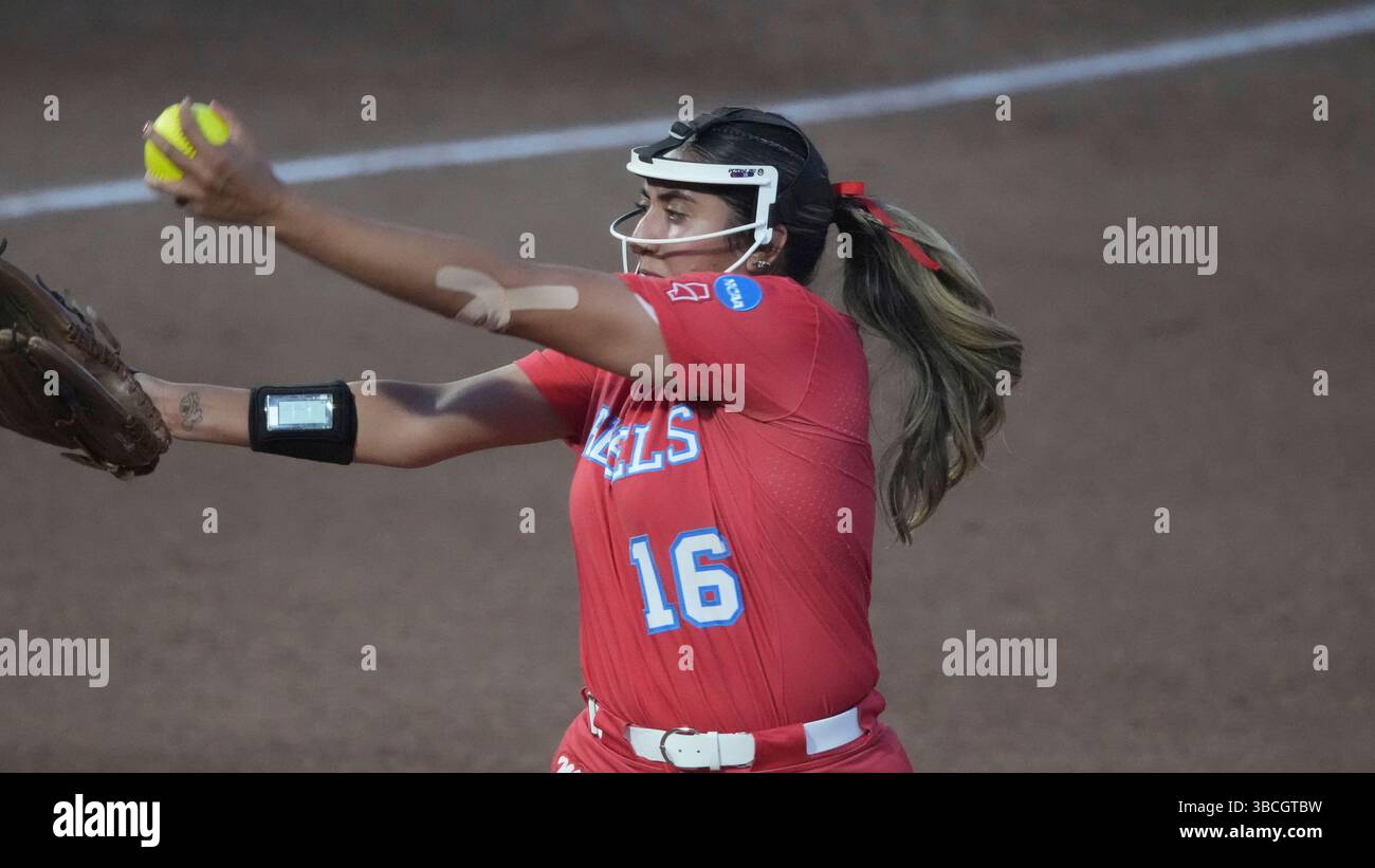 Ole Miss starting pitcher Brianna Lopez (16) during an NCAA regional ...