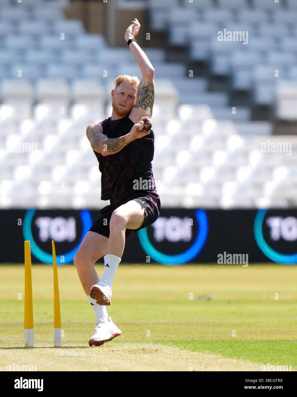 England's Ben Stokes during a nets session at Trent Bridge, Nottingham ...