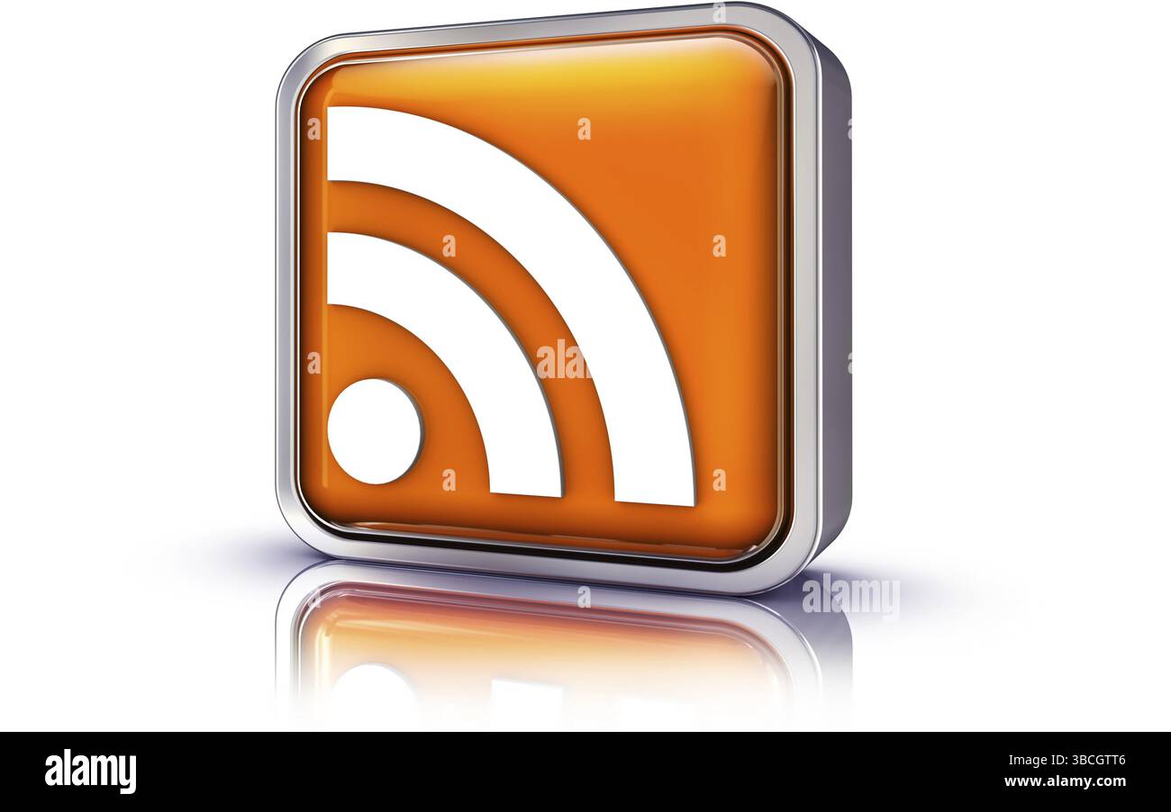 High resolution rendering of a RSS icon Stock Photo - Alamy