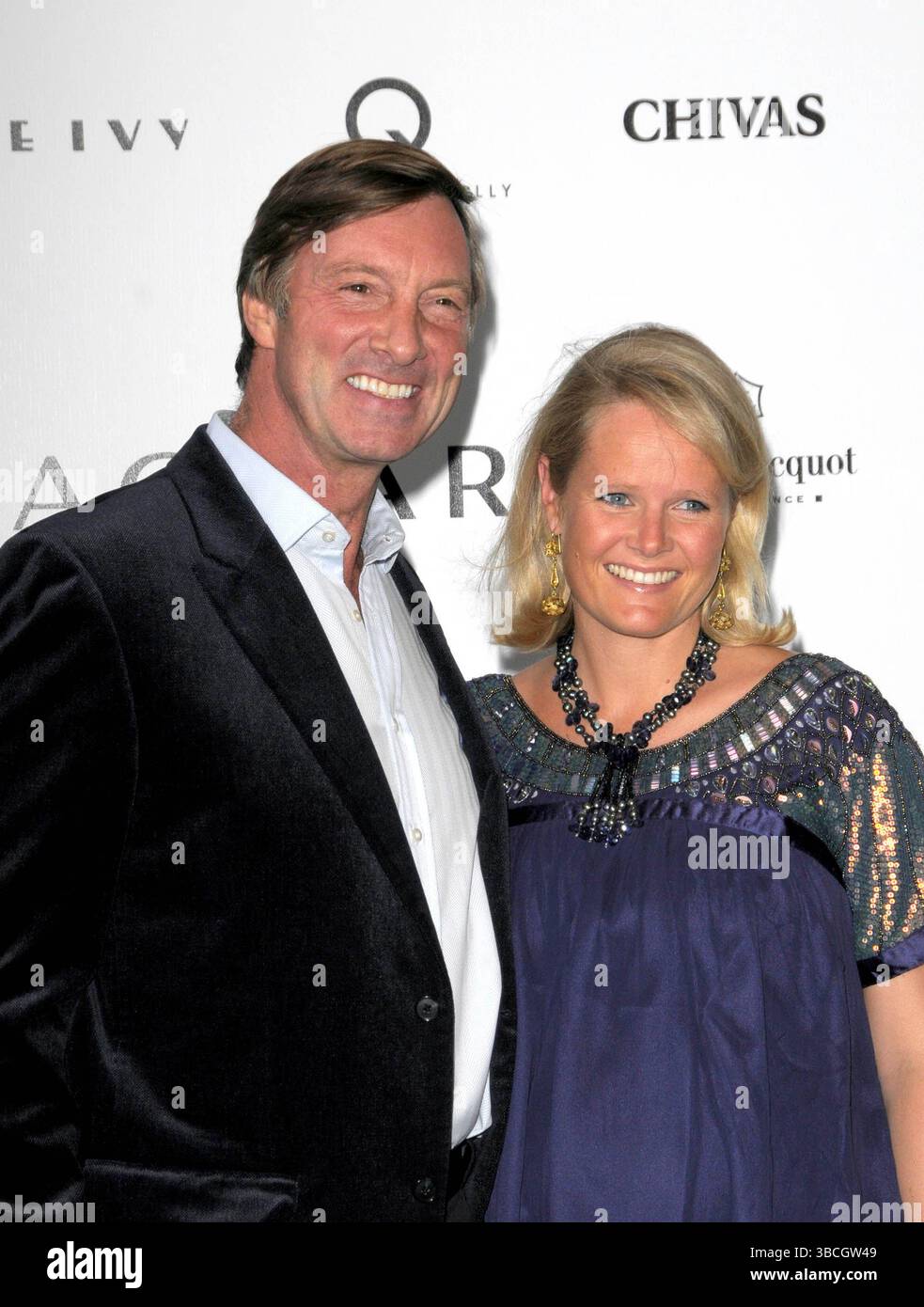 Lord Charles Brocket and wife at the Jaguar XJ Launch Party held at the ...