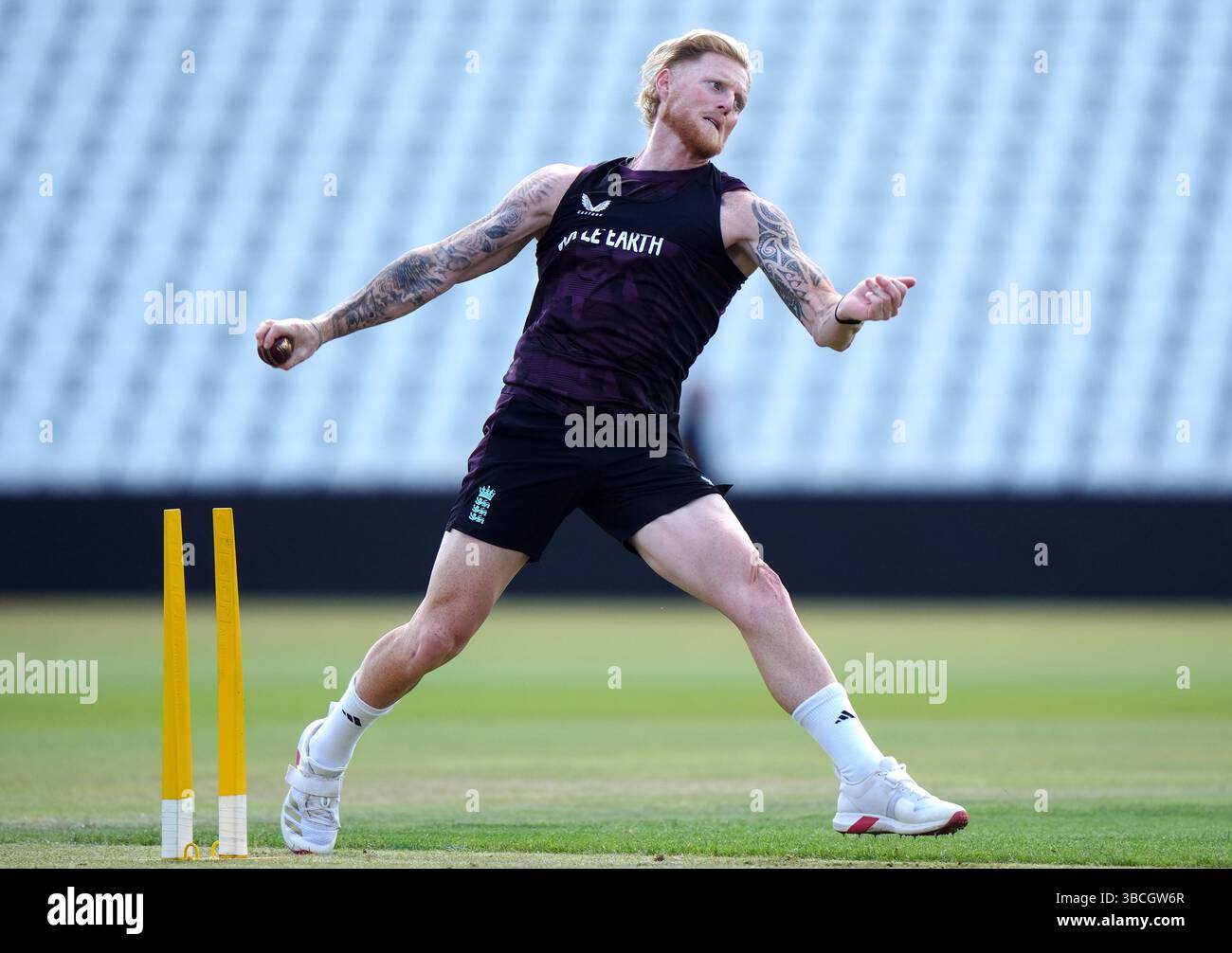 England's Ben Stokes during a nets session at Trent Bridge, Nottingham ...