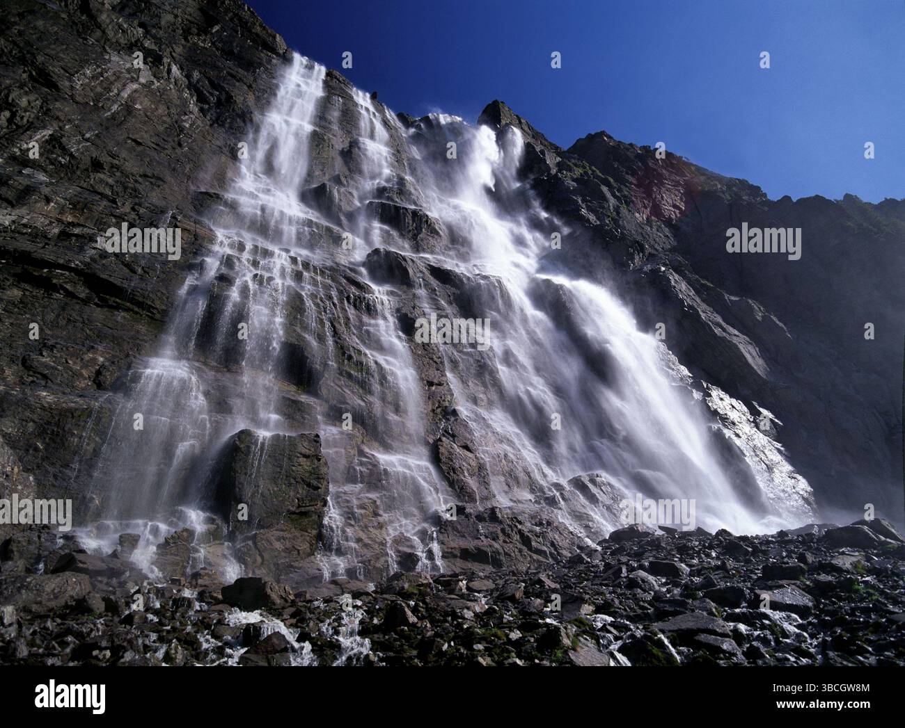 Waterfall, waterfall 'Fallender Bach', Stallanzer Tal, Oberinntal ...