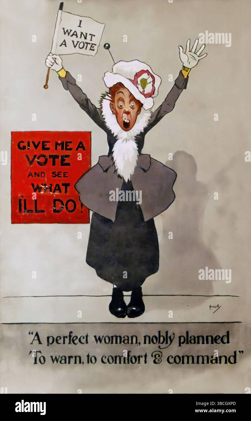 Buck toothed suffragette waving a flag hi-res stock photography and ...