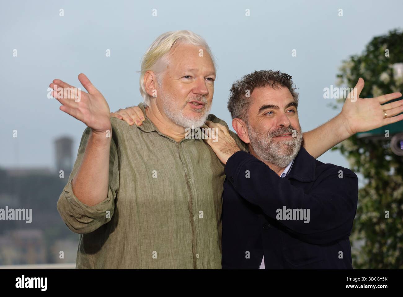 Cannes, France. 20th May, 2025. Julian Assange and Eugene Jarecki at ...