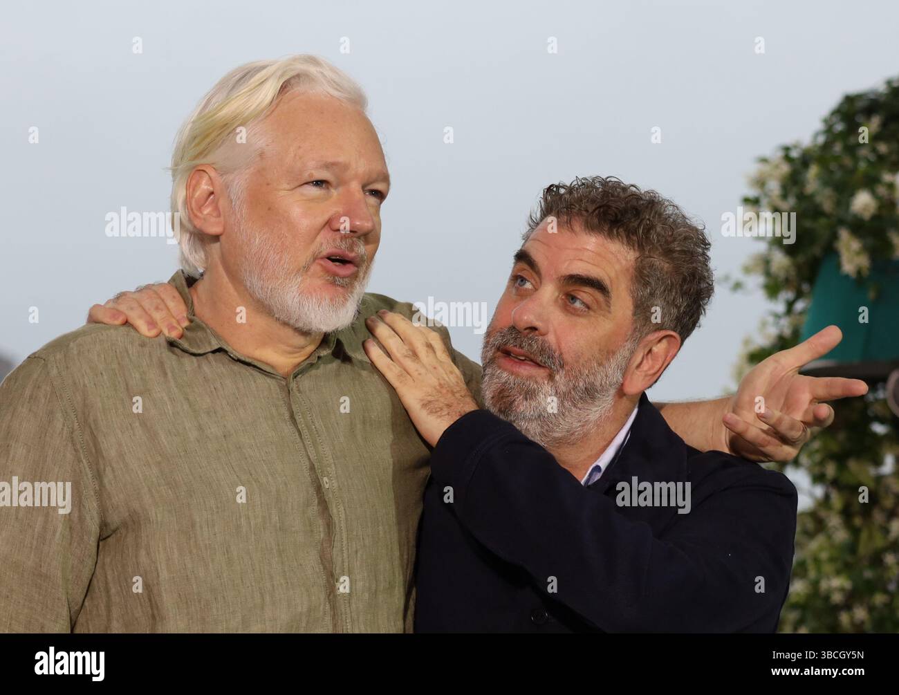 Cannes, France. 20th May, 2025. Julian Assange and Eugene Jarecki at ...