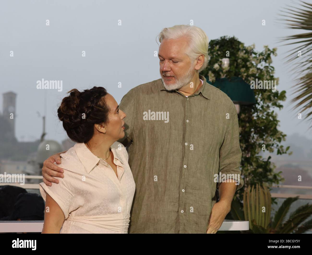 Cannes, France. 20th May, 2025. Stella Assange and Julian Assange at ...
