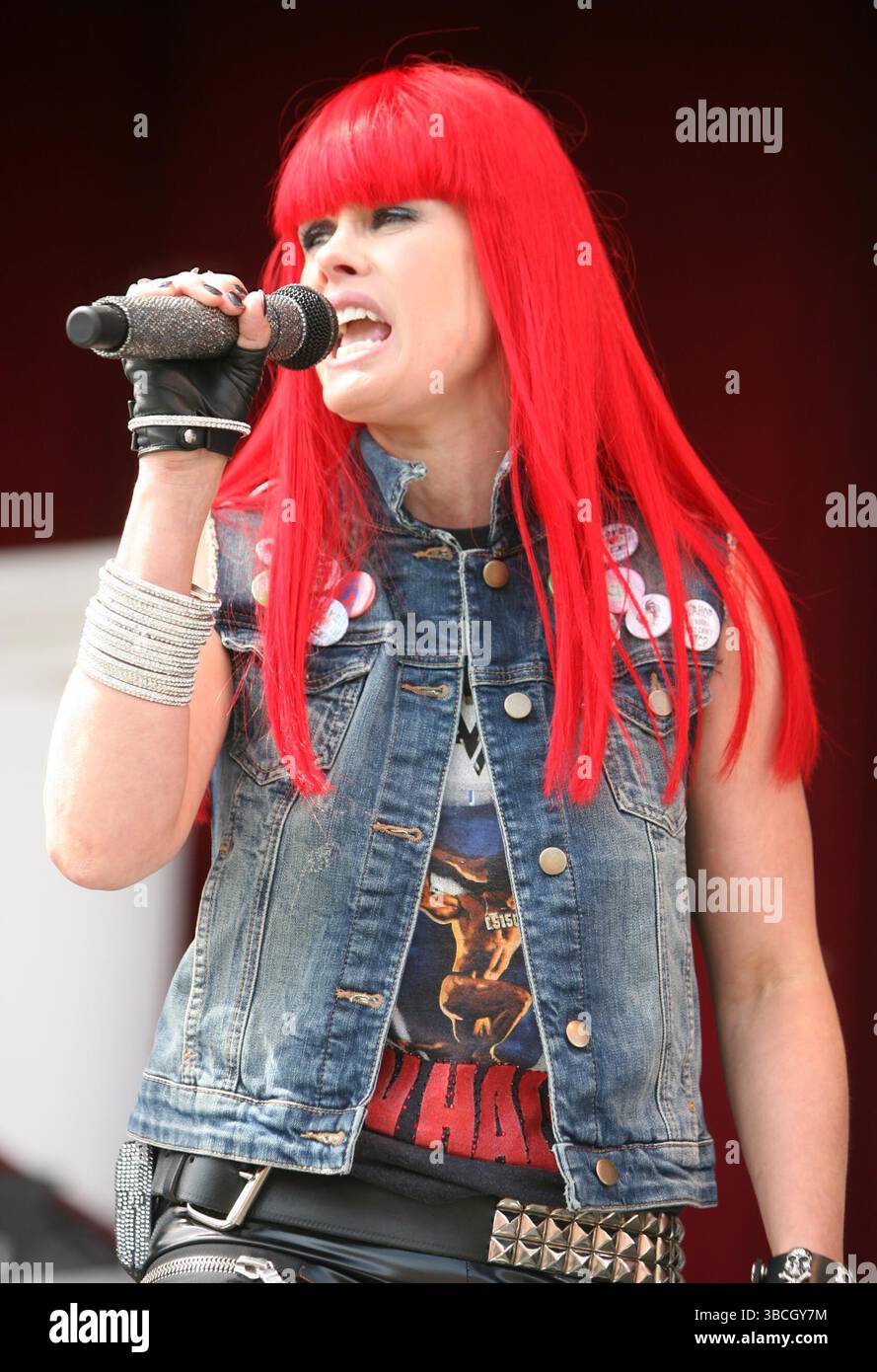 Lene Nystrom of Aqua live in Denmark - 28 June 2009 Stock Photo - Alamy