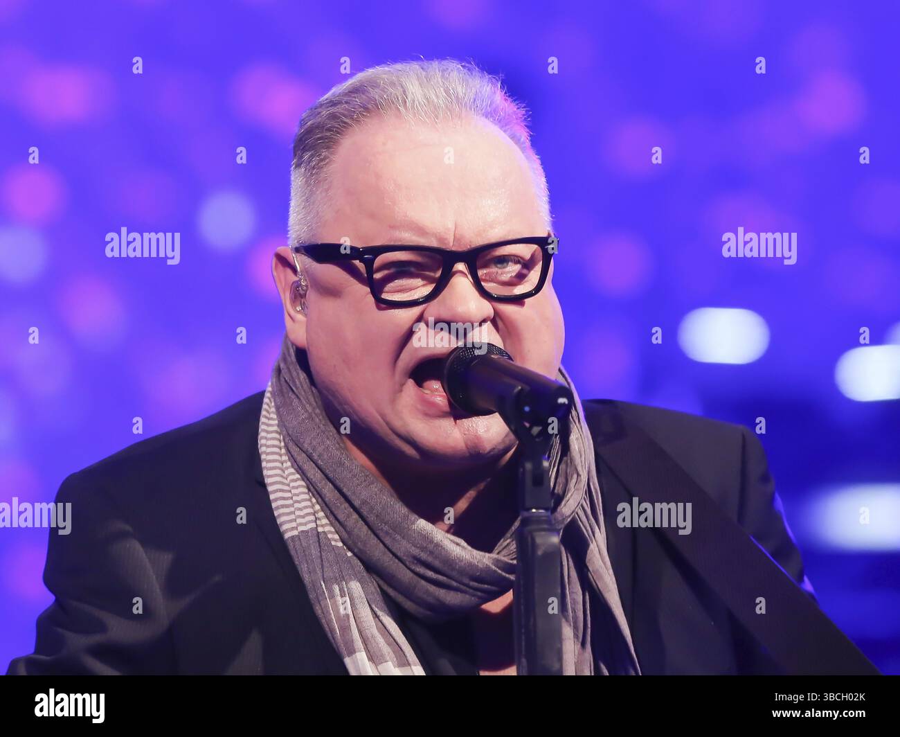 German rock singer Heinz-Rudolf Kunze at cult hits, Presented by Kim ...