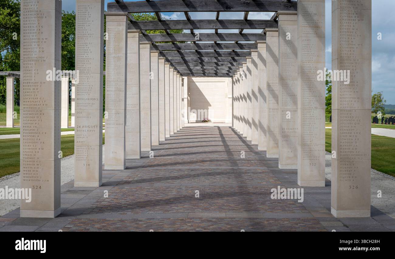 Vers-Sur-Mer, France - 05 16 2025: British Normandy Memorial. Roll of ...