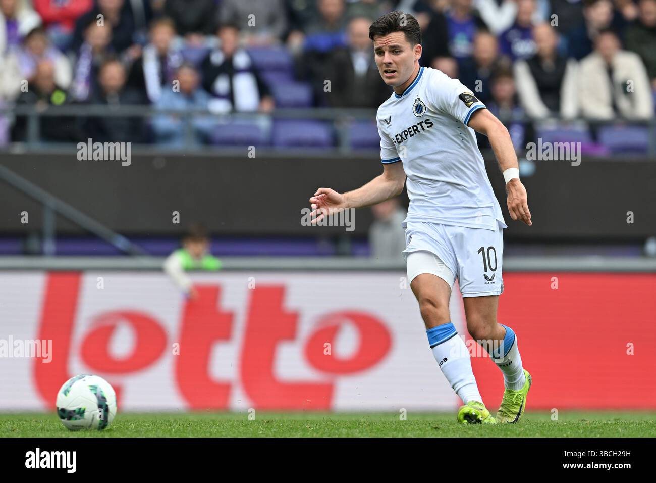 Anderlecht, Belgium. 18th May, 2025. Hugo Vetlesen (10) of Club Brugge ...