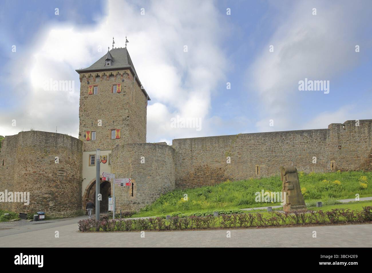 Historic Werther Tor built in 1416 and town fortifications, town gate ...