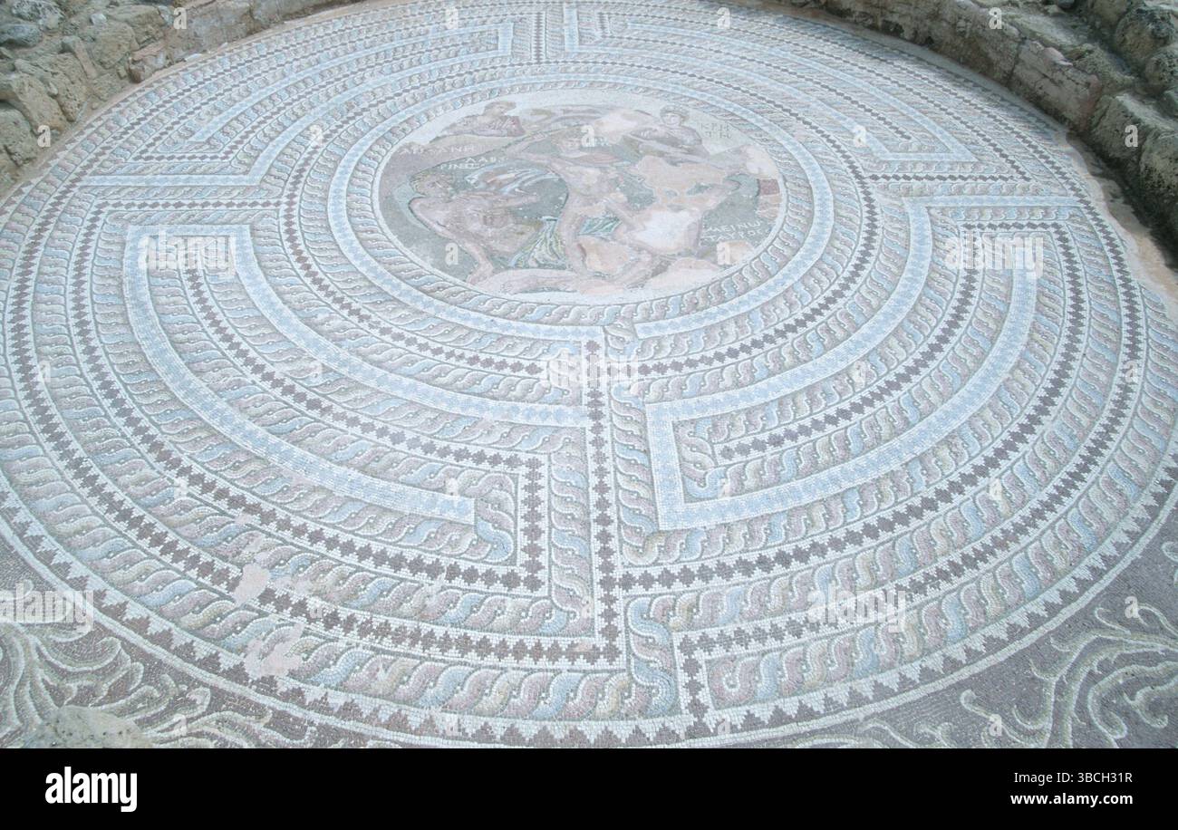 Roman Mosaic, Archaeological Park, Pafos, Cyprus, Roman Mosaic ...