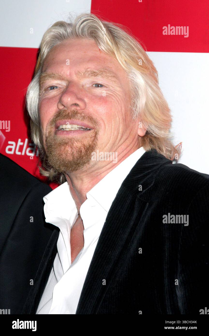 Richard Branson at the Virgin Atlantic 25th Anniversary Party in New ...