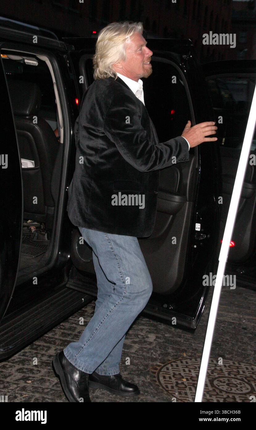 Richard Branson at the Virgin Atlantic 25th Anniversary Party in New ...