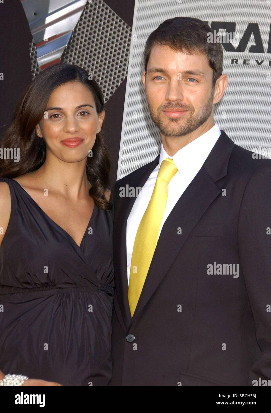 Matthew Marsden and his wife Nadeen at the premiere of "Transformers ...