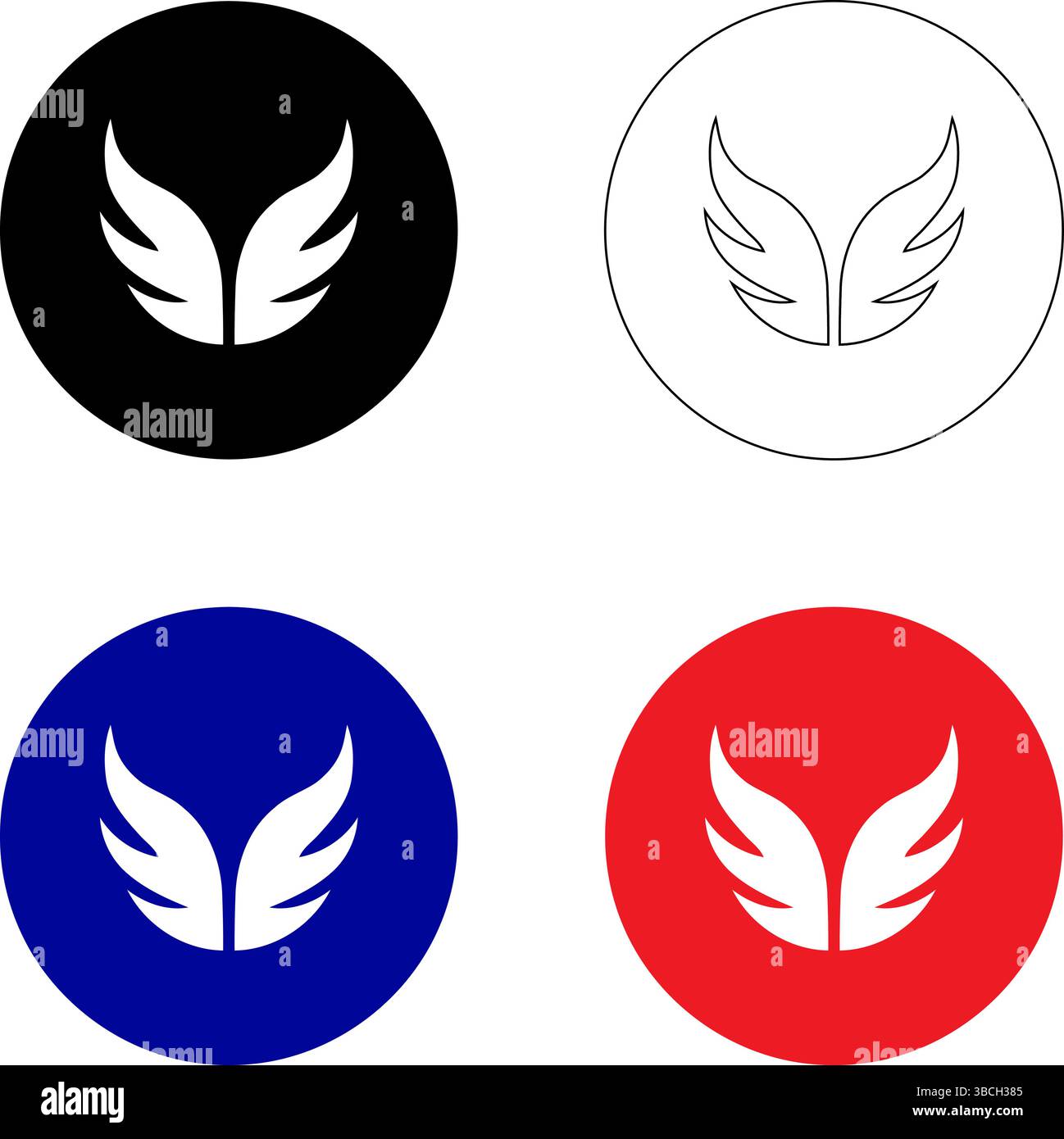 Four Simple Wing Icons: Vector Graphics Stock Vector Image & Art - Alamy