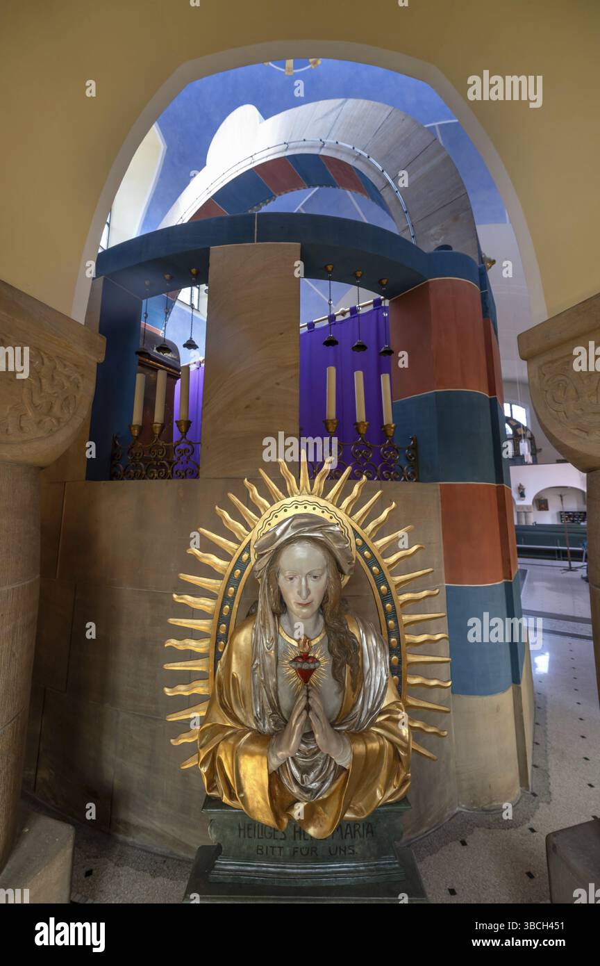 Sculpture of the Virgin Mary in St Stephen's Church, Art Nouveau ...