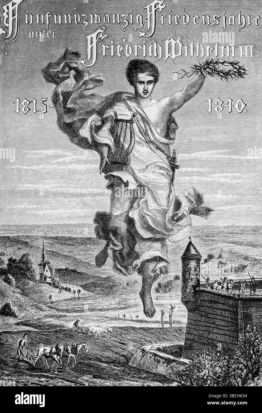 Symbolic image, 25 years of peace under Frederick William III ...