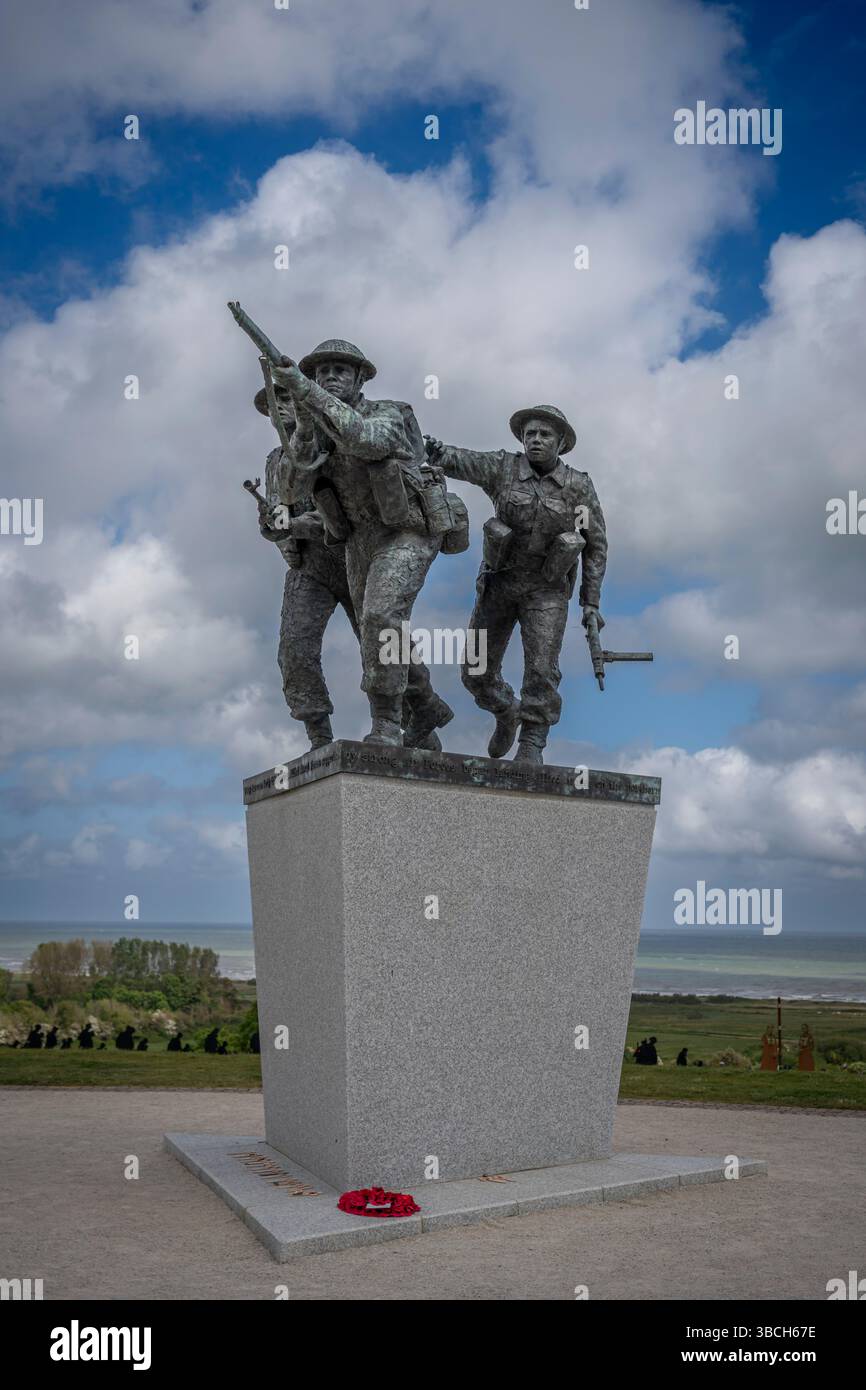 Vers-Sur-Mer, France - 05 16 2025: British Normandy Memorial. Three ...