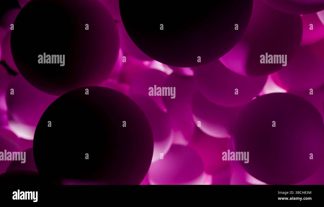 Vibrant pink orbs glow and overlap against a dark background. Blender ...