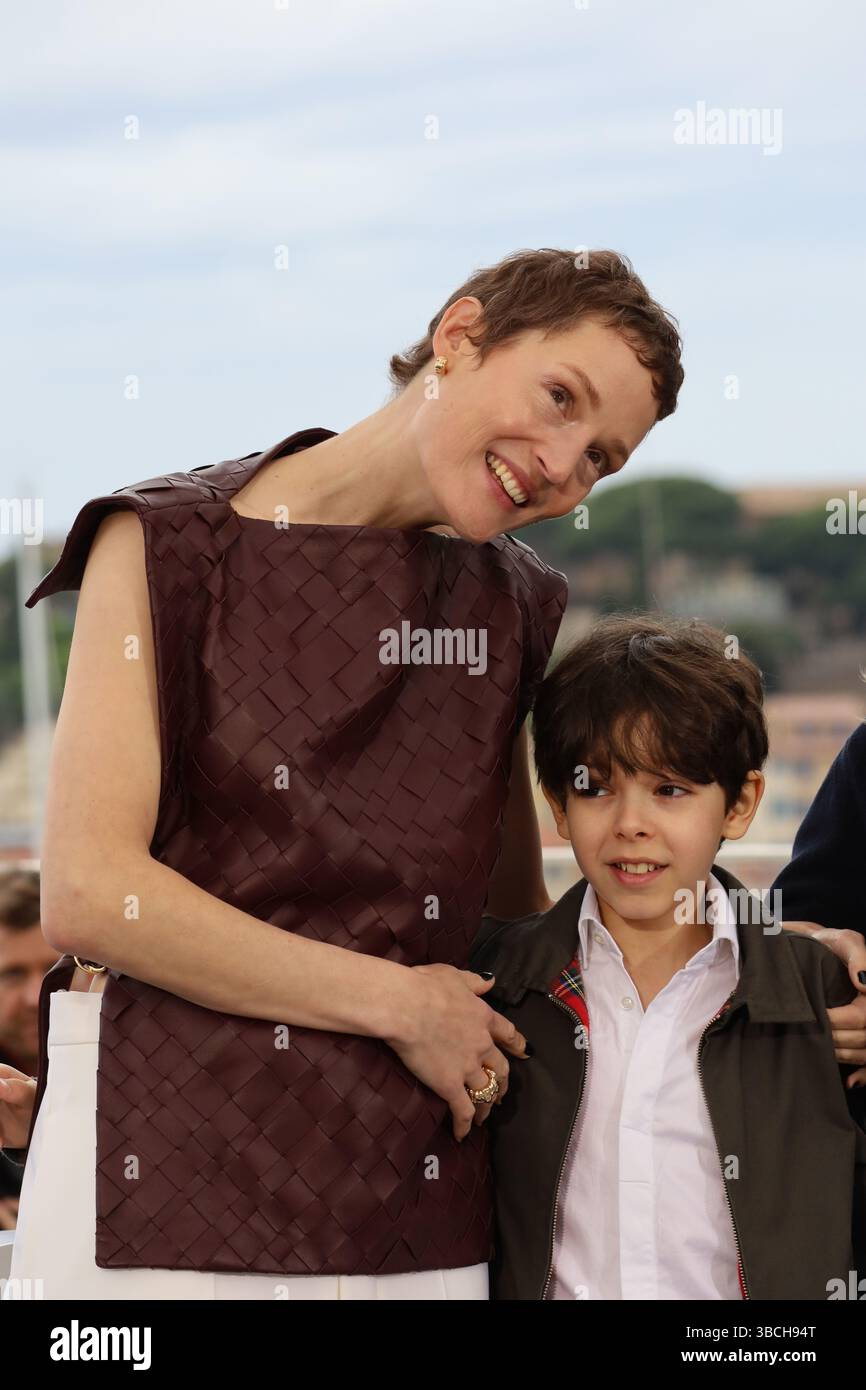 Cannes, France. 20th May, 2025. Vicky Krieps, Viggo Ferreira-Redier, at ...