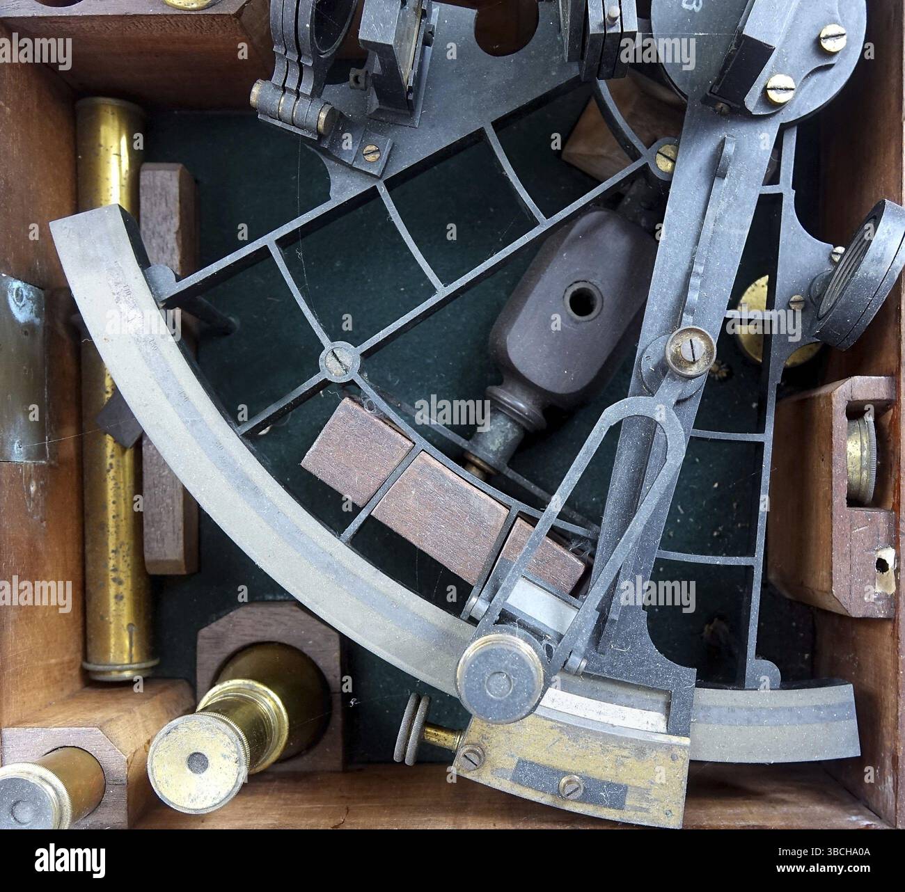 An old sextant for maritime navigation made from brass Stock Photo - Alamy