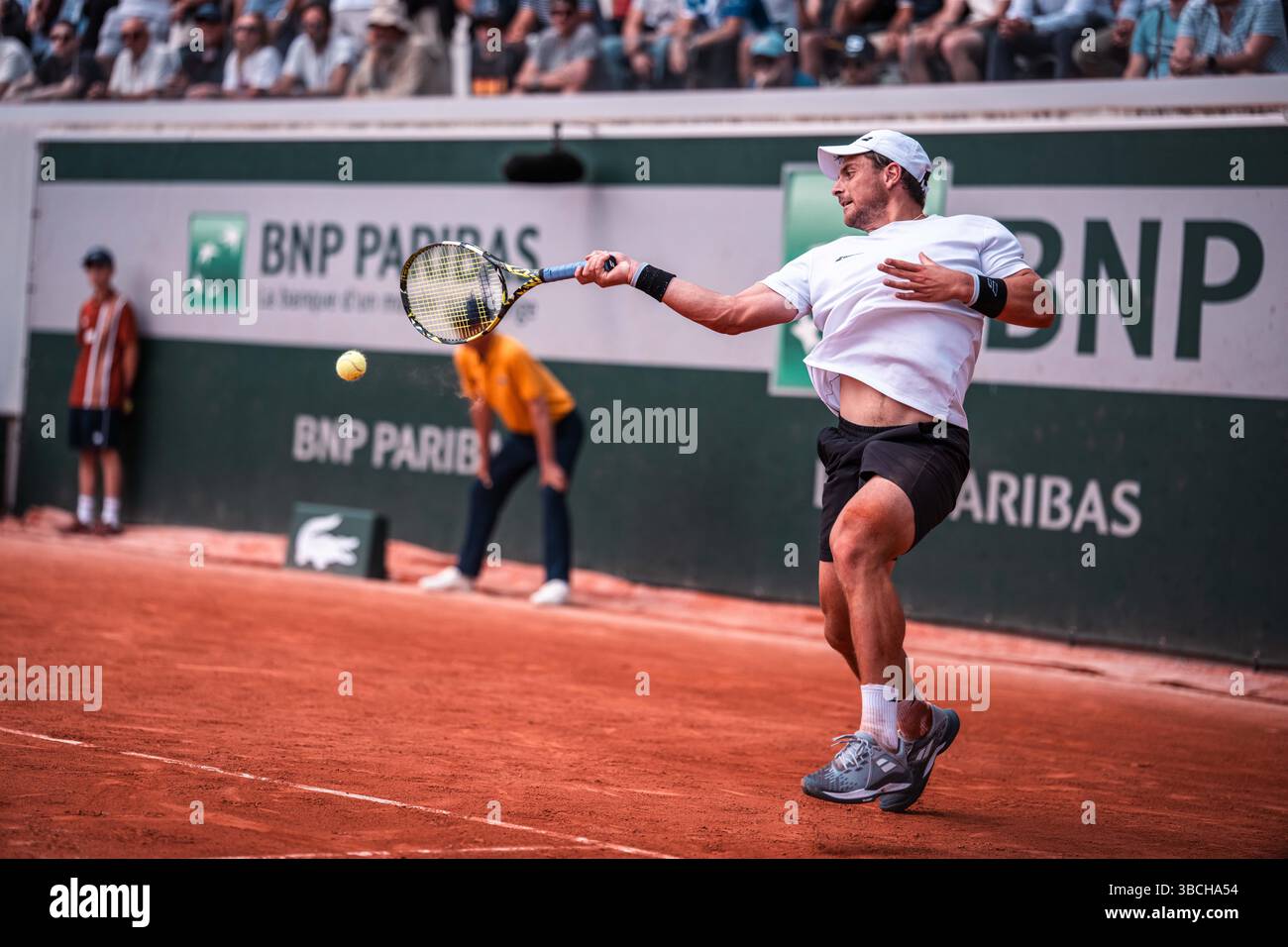 Clement TABUR of France during the qualifying of the Roland-Garros 2025 ...