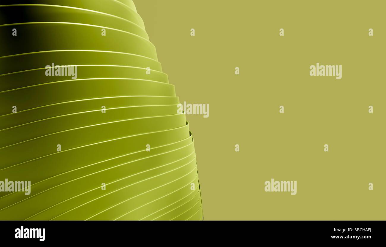 Abstract image of smooth, curved green lines on a gradient green ...