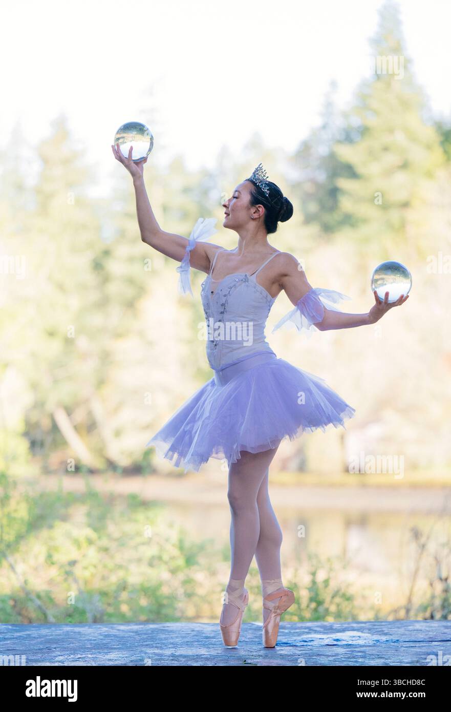 Ballerina training in nature hi-res stock photography and images - Alamy