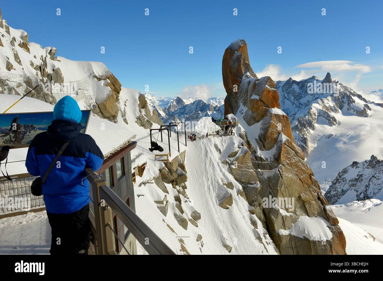 The Mont Blanc massif, Chamonix, Aiguille du Midi, France, Europe Stock Photo - Alamy