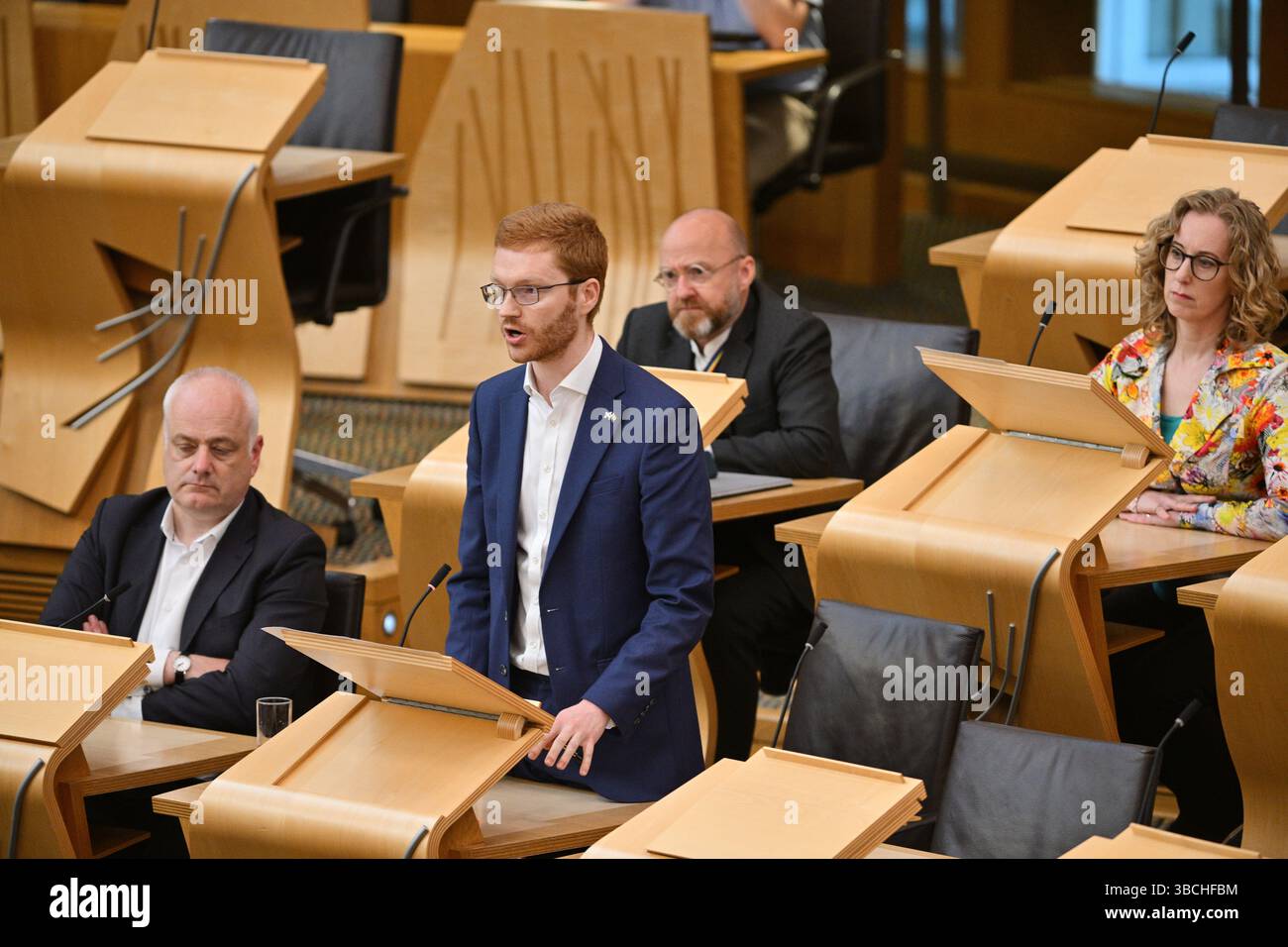 Edinburgh Scotland, UK 20 May 2025. Ross Greer MSP at the Scottish ...