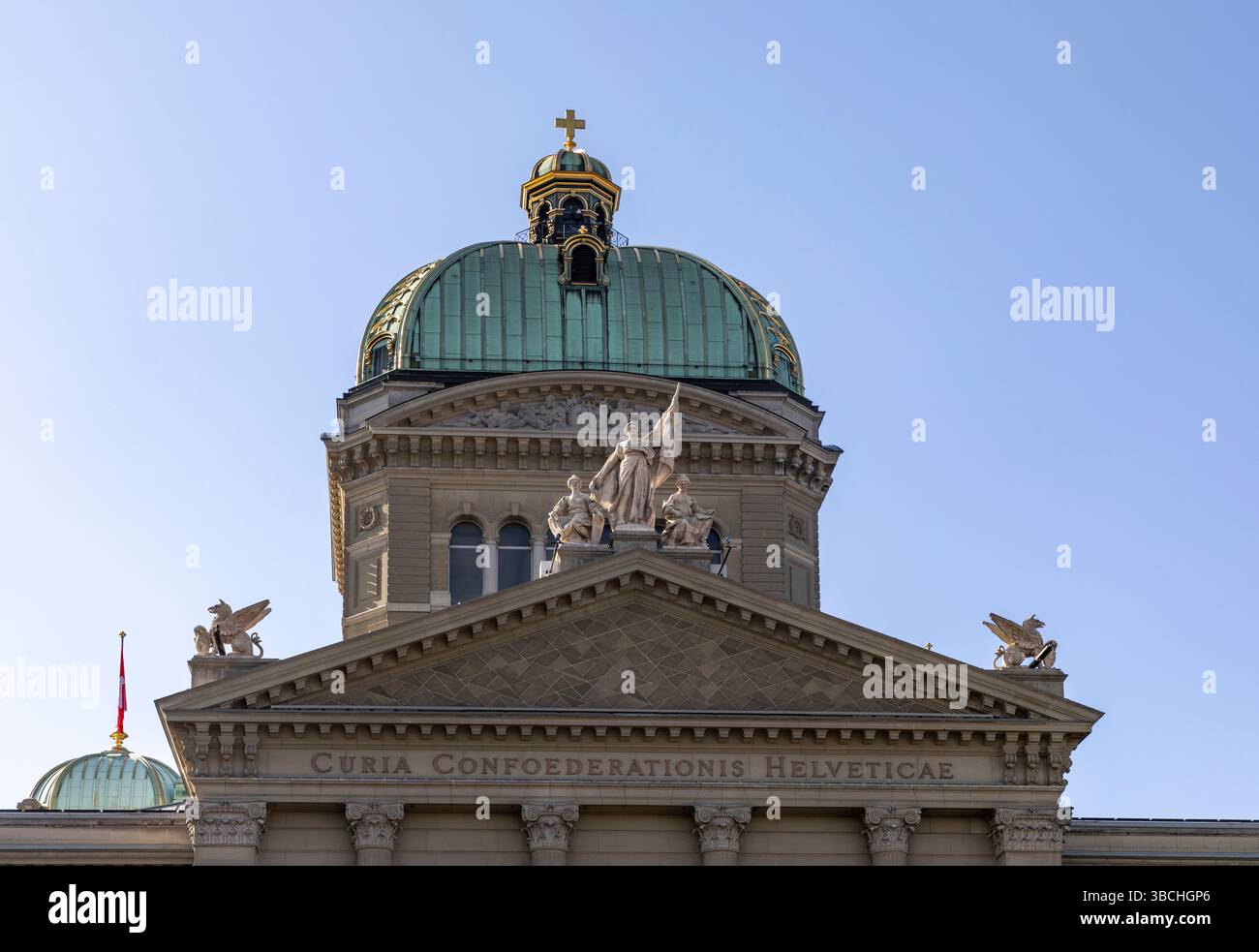 detail of the dome of the parliament building at bern switzerland Stock ...