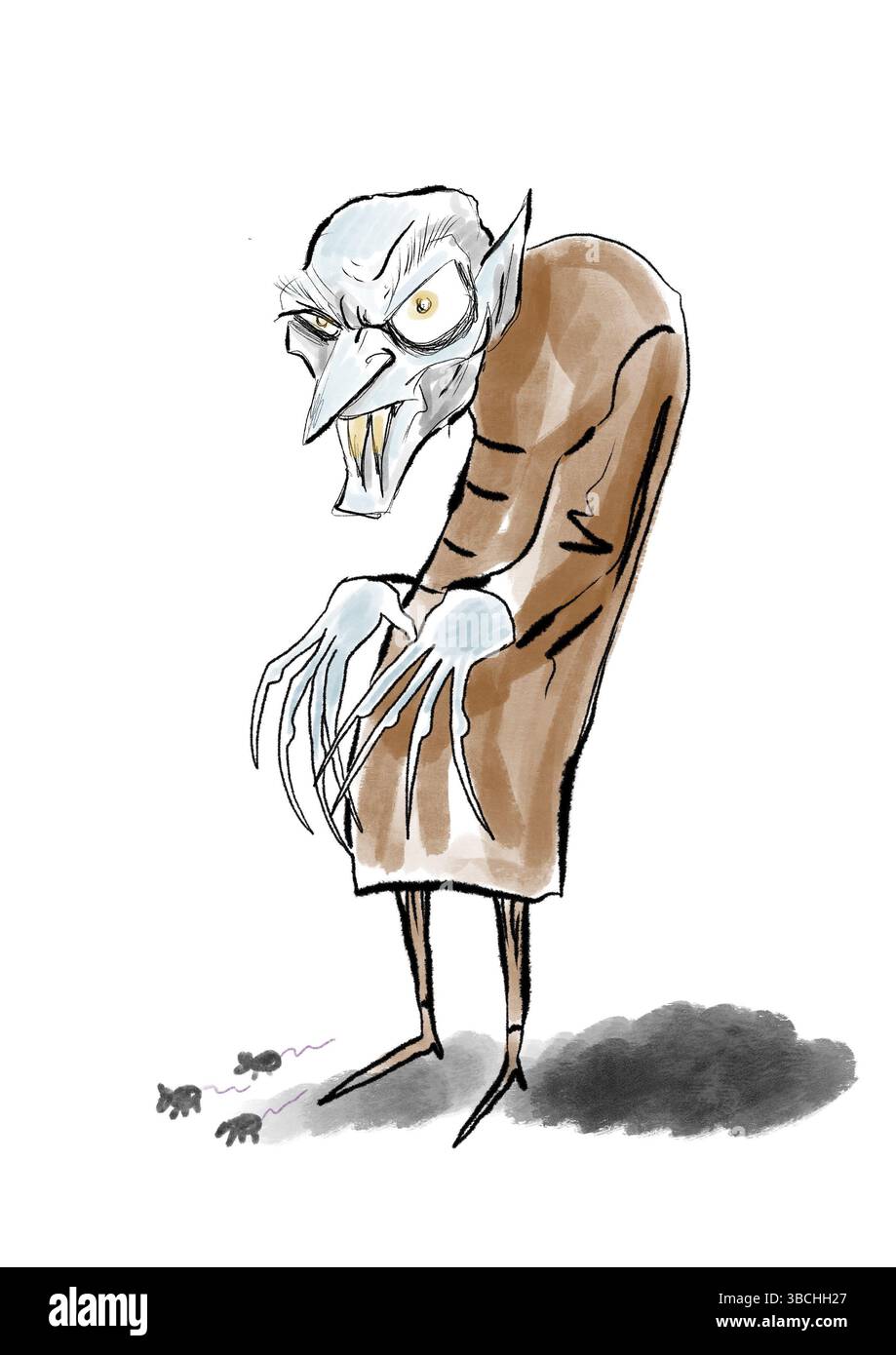 Nosferatu Vampire hand drawn illustration Stock Photo - Alamy