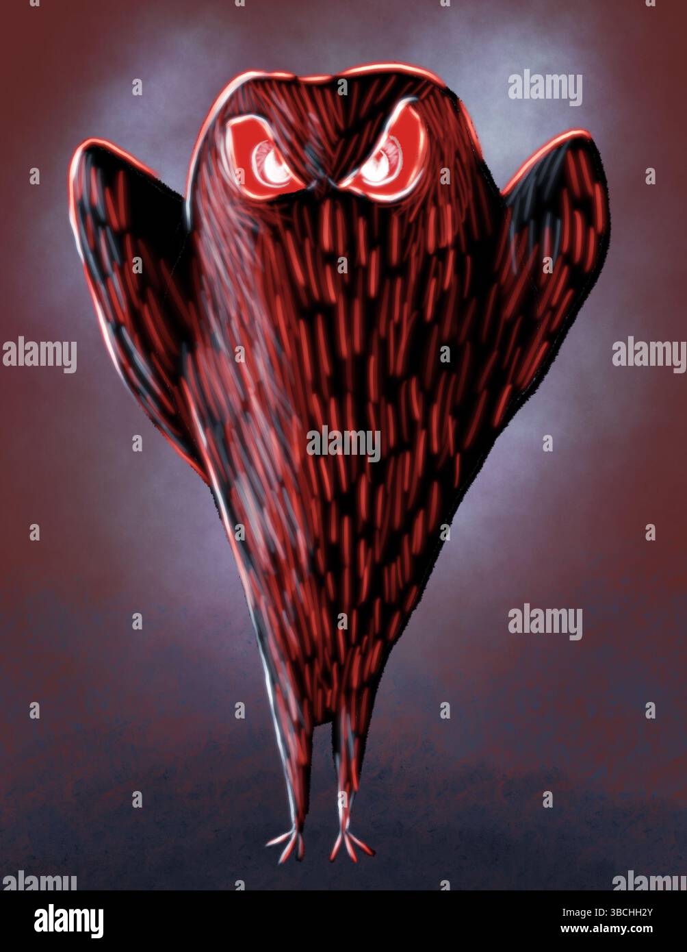 mothman cartoon illustration Stock Photo - Alamy