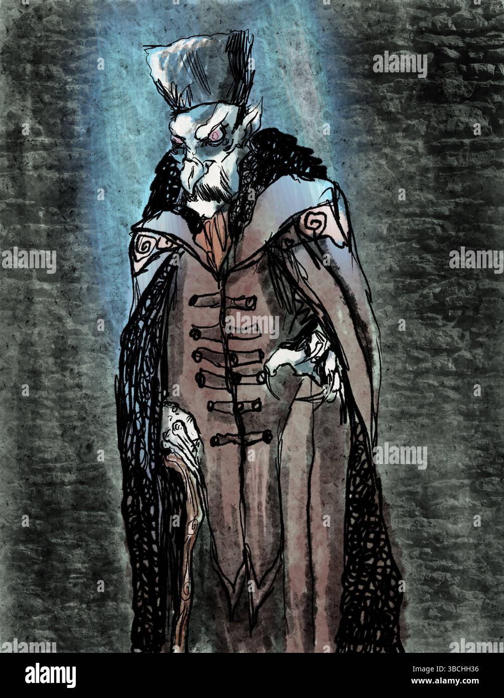 Nosferatu Vampire hand drawn illustration Stock Photo - Alamy