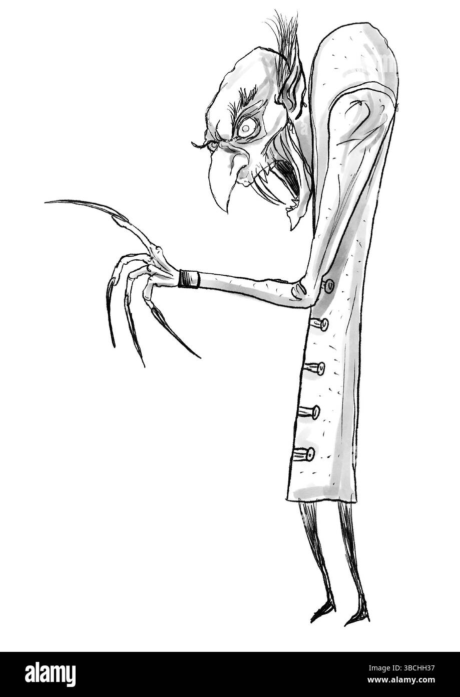 Nosferatu Vampire hand drawn illustration Stock Photo - Alamy