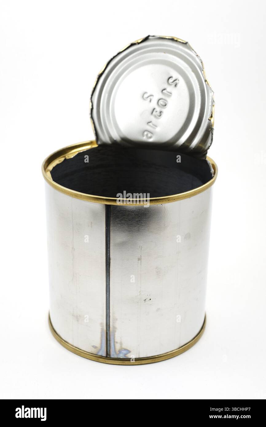 Plain white tin container Cut Out Stock Images & Pictures - Alamy