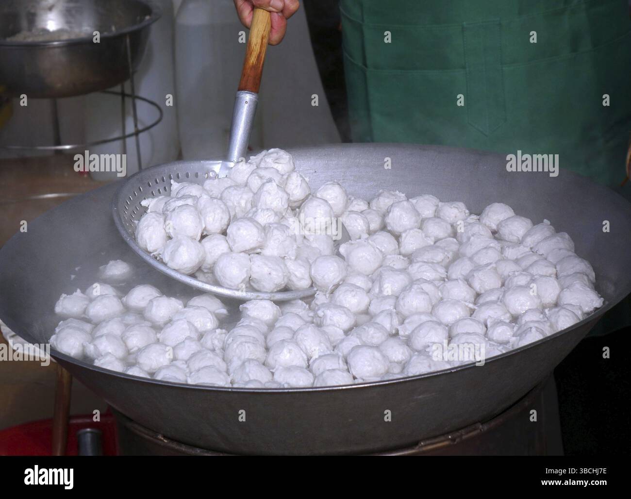 These little dumplings are made from minced fish and flour Stock Photo ...