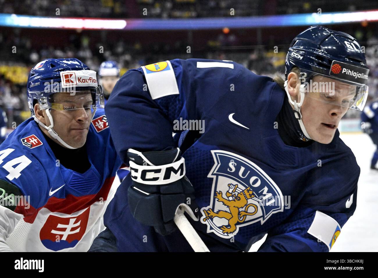 Stockholm, Sweden. 20th May, 2025. Mislav Rosandic of Slovakia (L) and ...