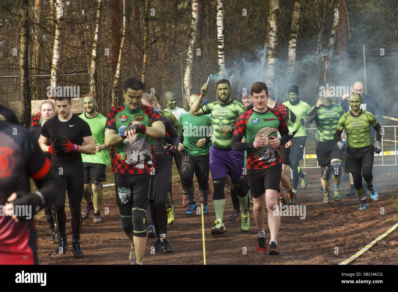 Strong Viking Mud Edition Stock Photo - Alamy