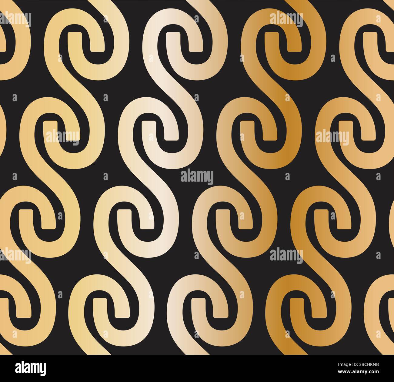 Rounded Gold Greek Key Seamless Vector Pattern, S shape wallpaper ...