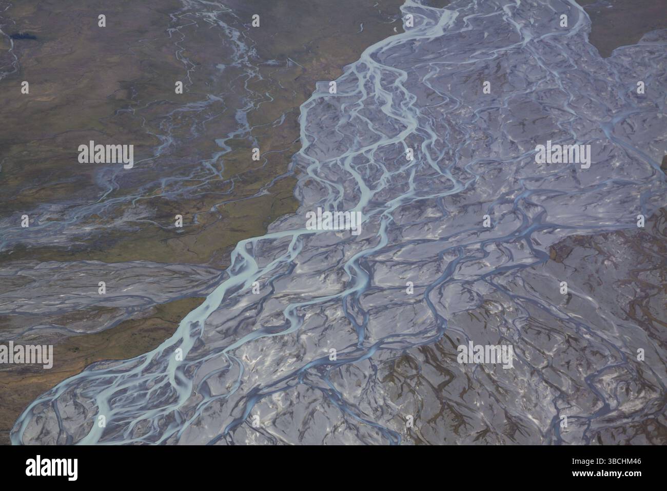 River delta with turquoise water in barren soil Stock Photo - Alamy
