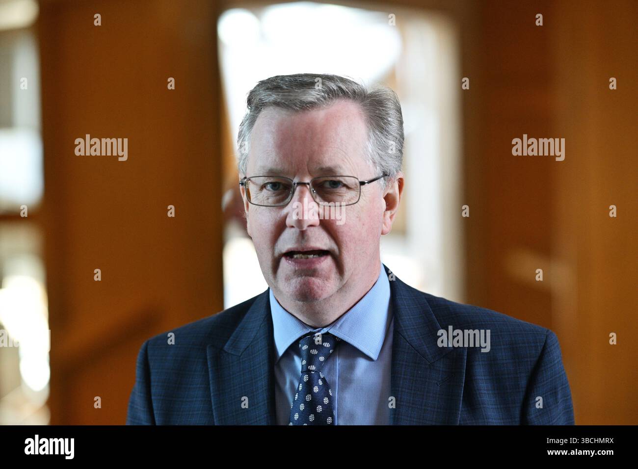 Edinburgh Scotland, UK 20 May 2025. Alexander Stewart MSP at the ...