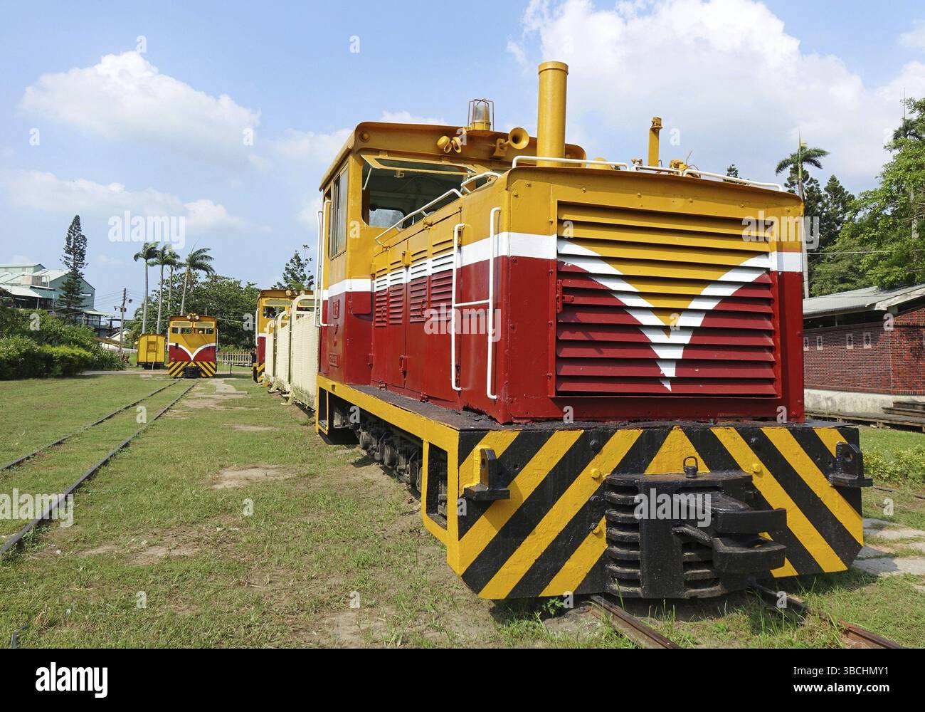 A vintage diesel train engine from about 70 years ago Stock Photo - Alamy