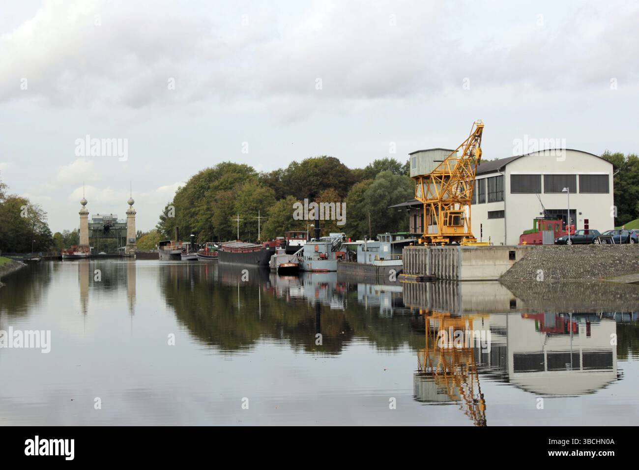 Exterior view of the Henrichenburg Ship's Hoist Industrial Museum Stock ...